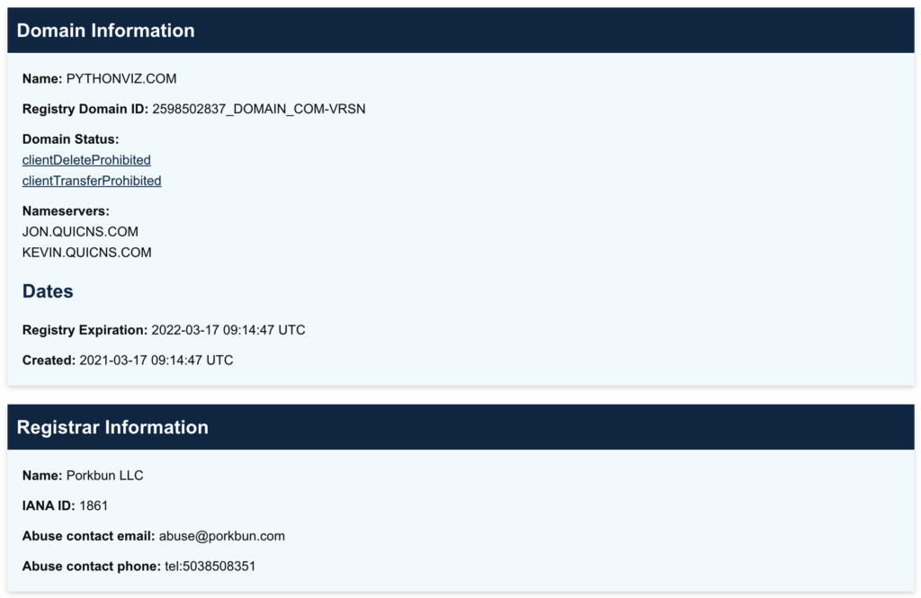 Python 搜尋 WHOIS 資料？網域 Domain 資料不難找 - Python 編程．圖表