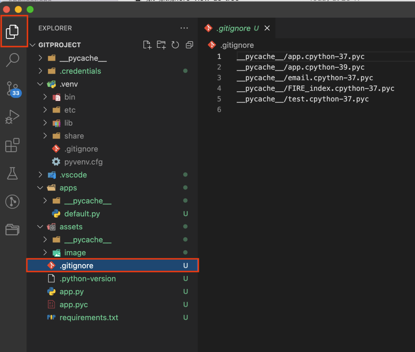 Git 3/4: 在 VS Code 使用 .gitignore 避免 pycache、venv 索引？ - Python 編程．圖表